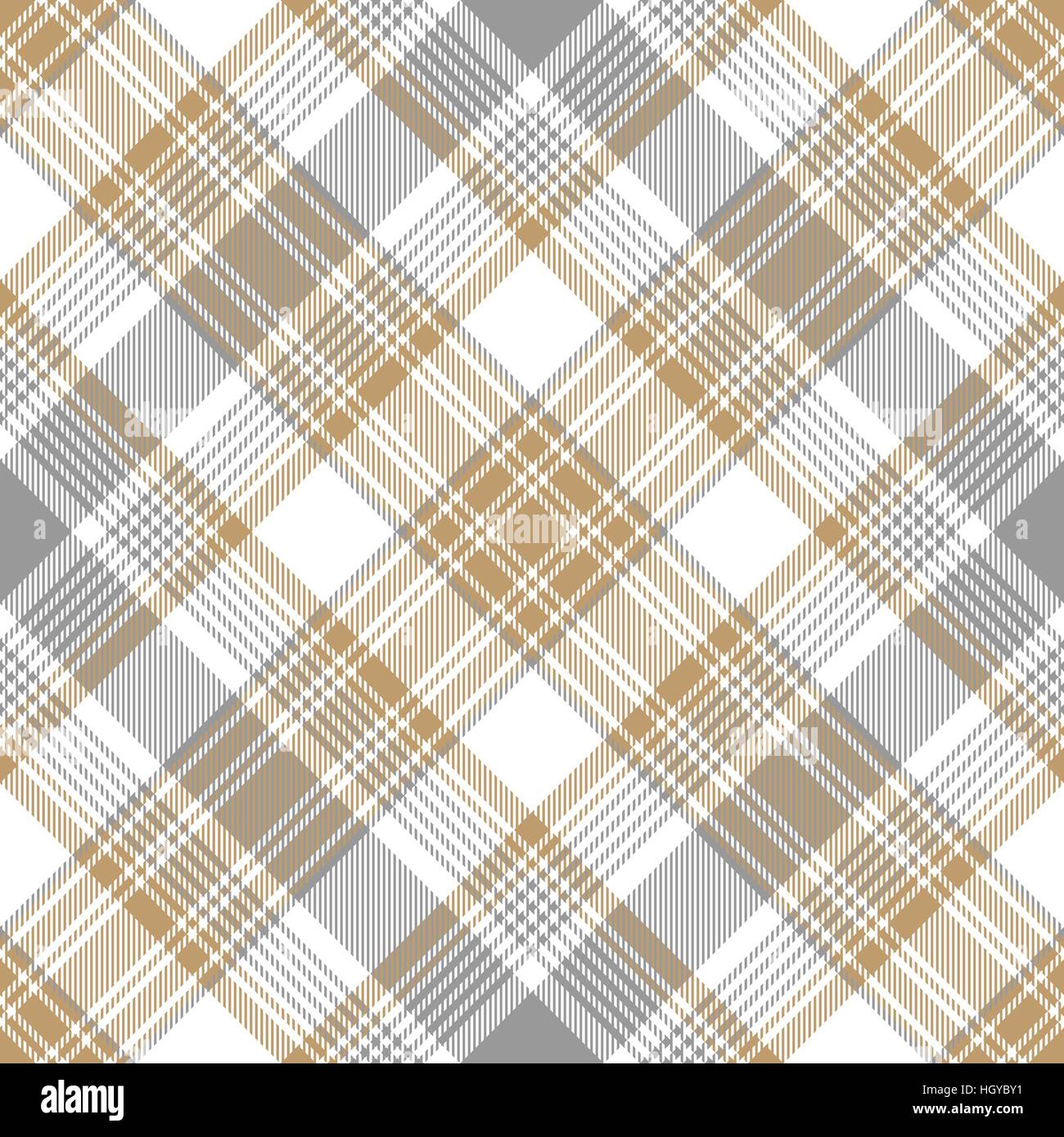Platinum gold tartan diagonal seamless pattern. Vector illustration ...