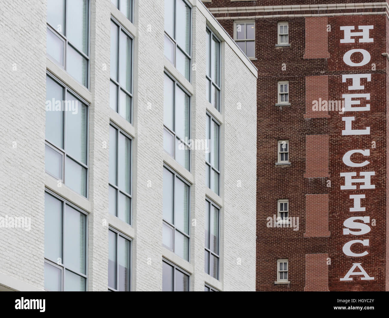 Facade of the historic Chisca Hotel, Memphis, Tennessee Stock Photo - Alamy