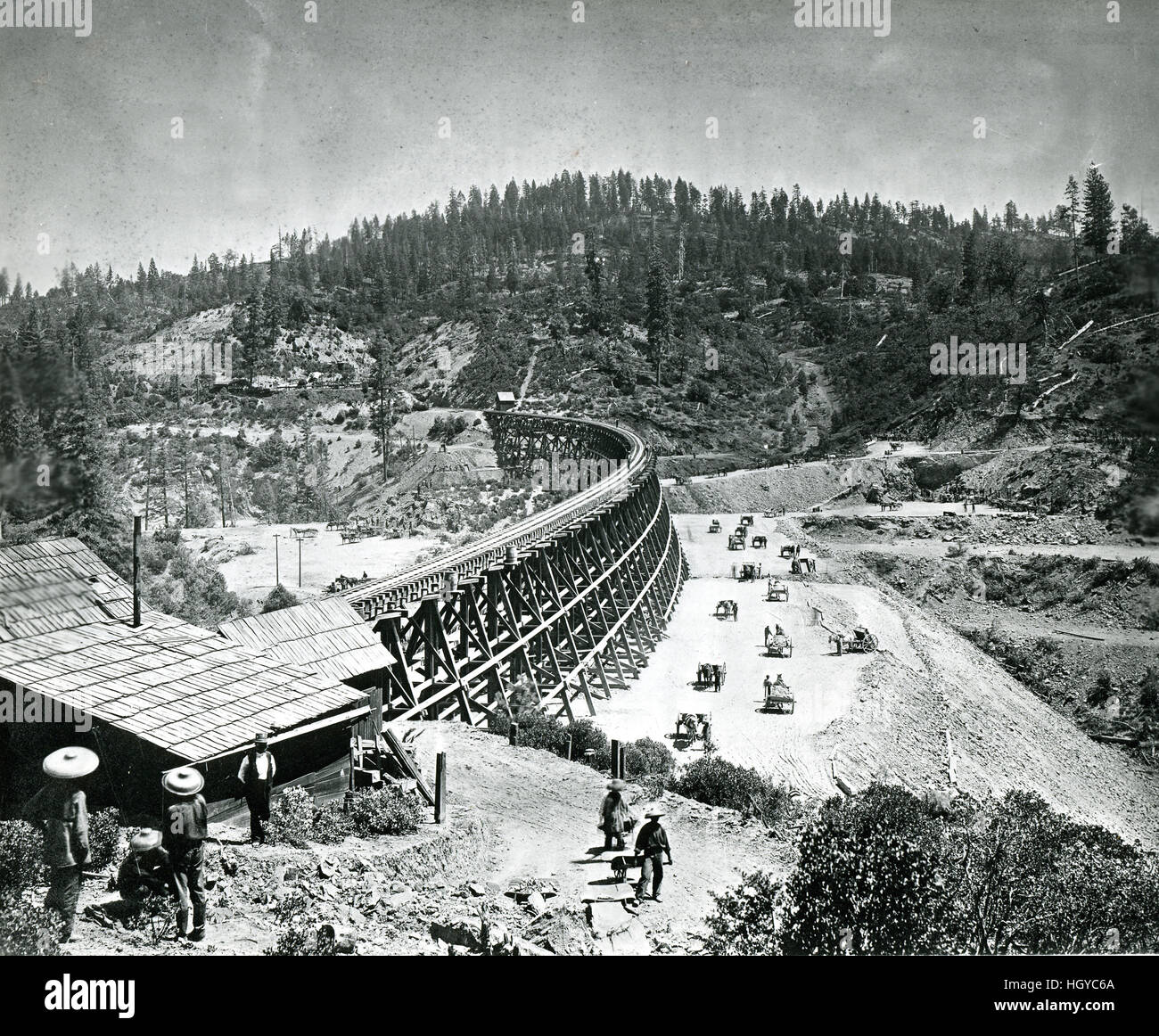 Central pacific railroad construction hi-res stock photography and ...