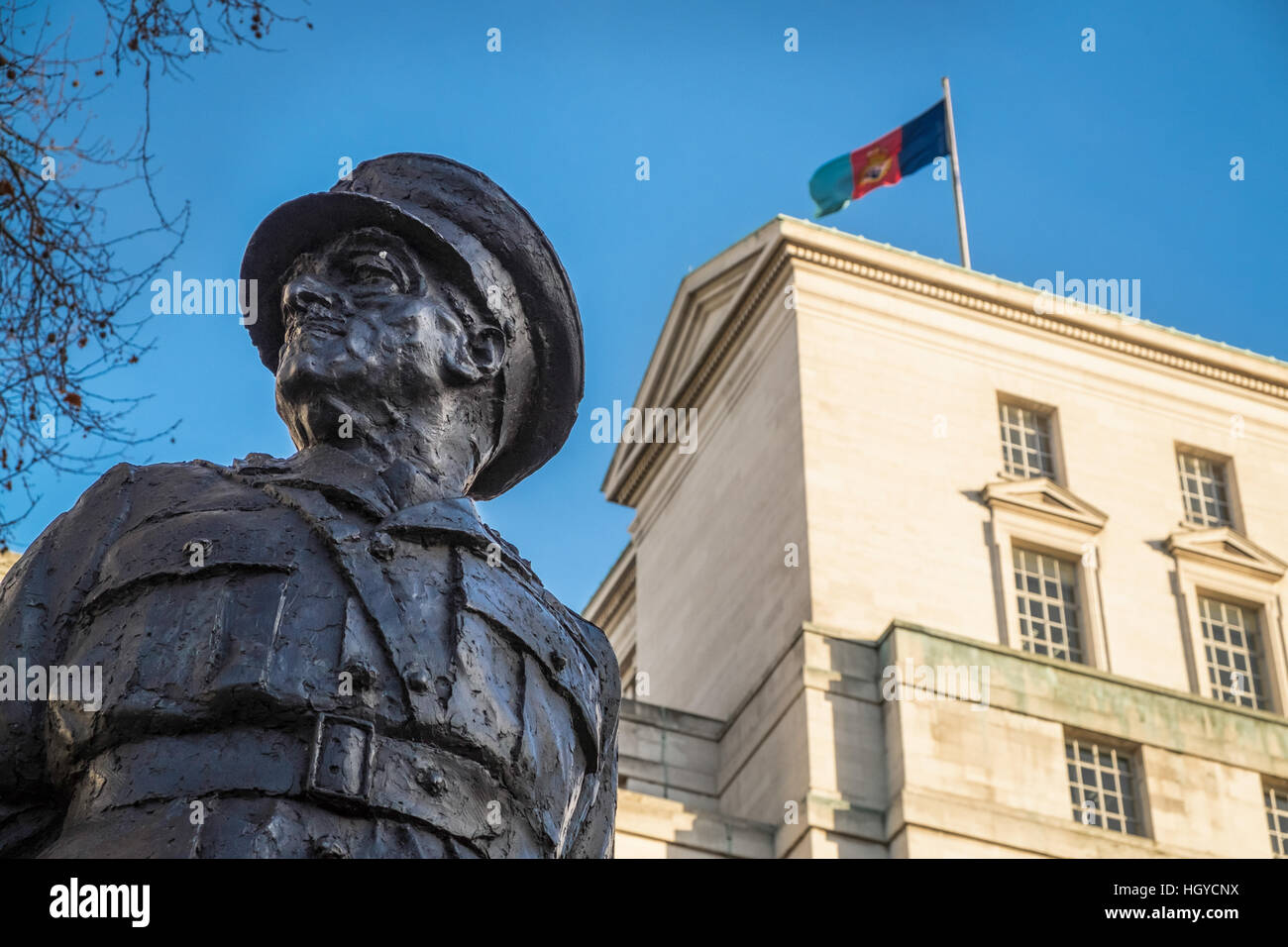 Statue of Field Marshal the Viscount Alan Brooke in London Stock Photo ...
