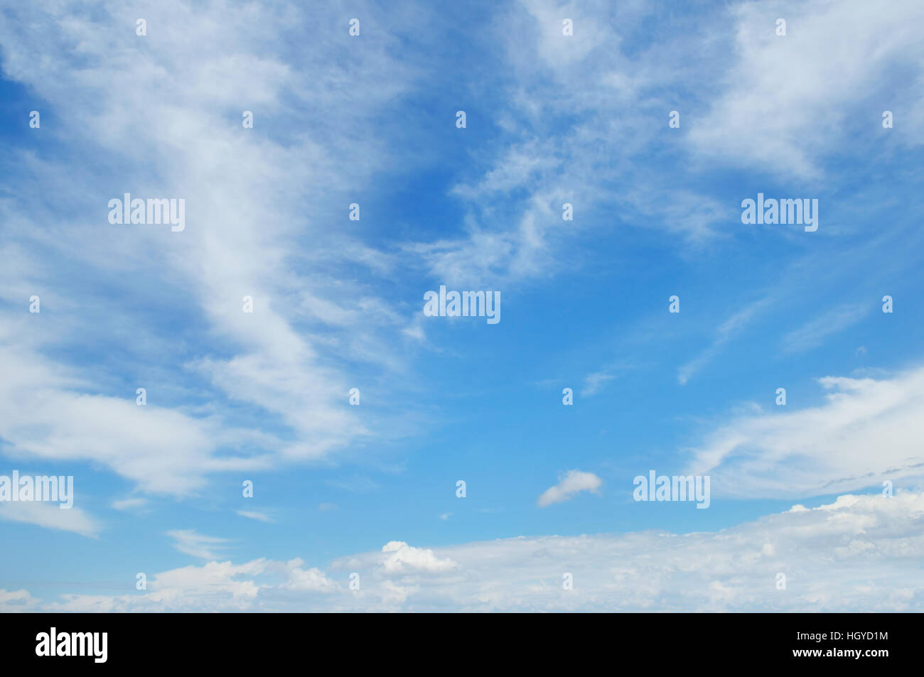 fluffy clouds in the blue sky Stock Photo - Alamy