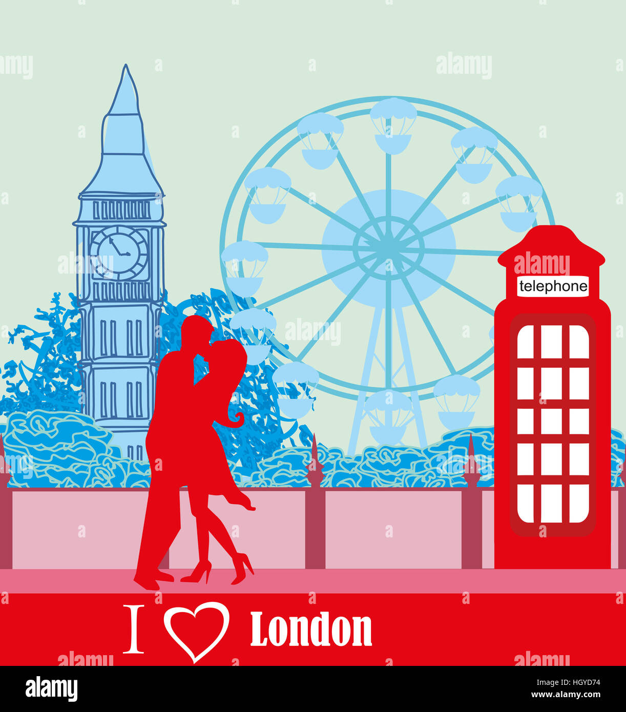 Romantic couple in London Stock Photo - Alamy