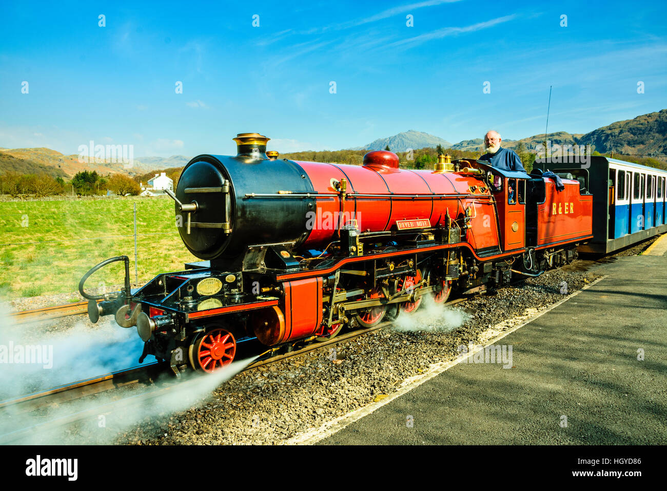 Locomotive “River Mite” at Dalegarth station of the Ravenglass ...
