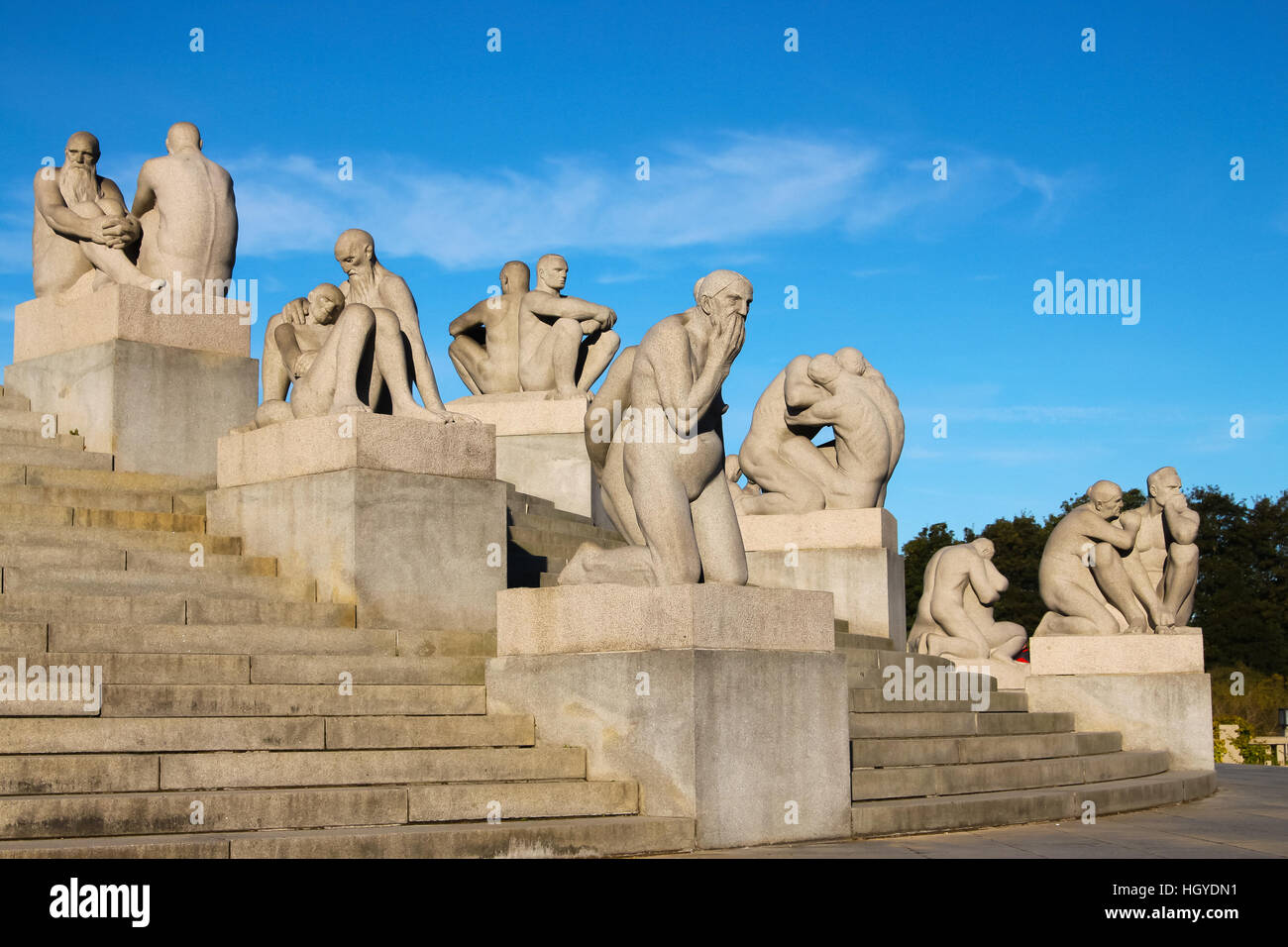 Oslo Norway - October 5, 2016: Vigeland Sculpture Park with people ...