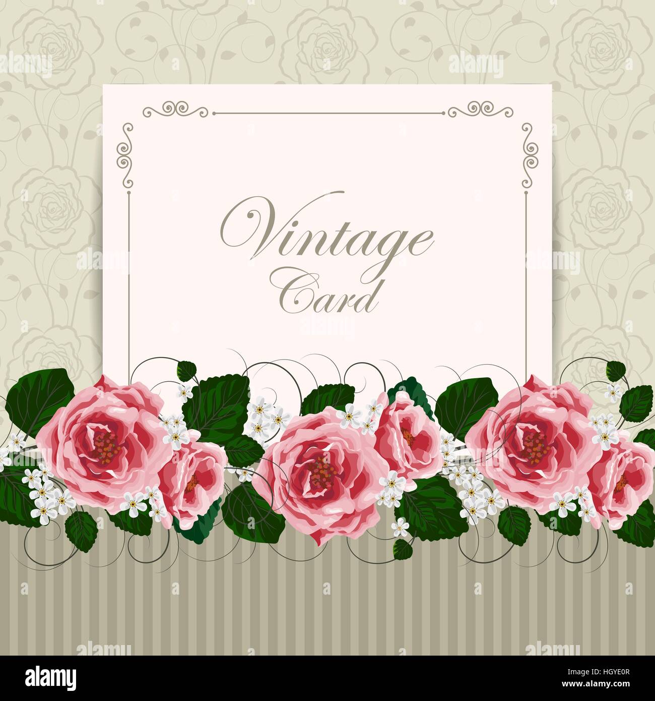 Old flower garland Stock Vector Images - Alamy