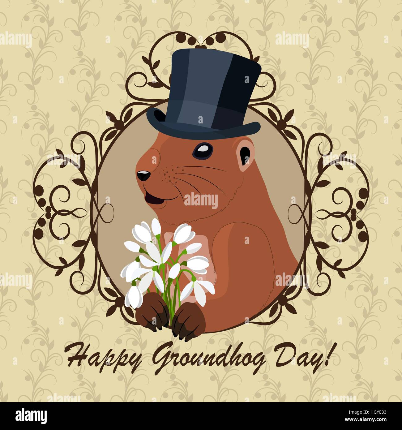Groundhog day funny cartoon character hi-res stock photography and ...