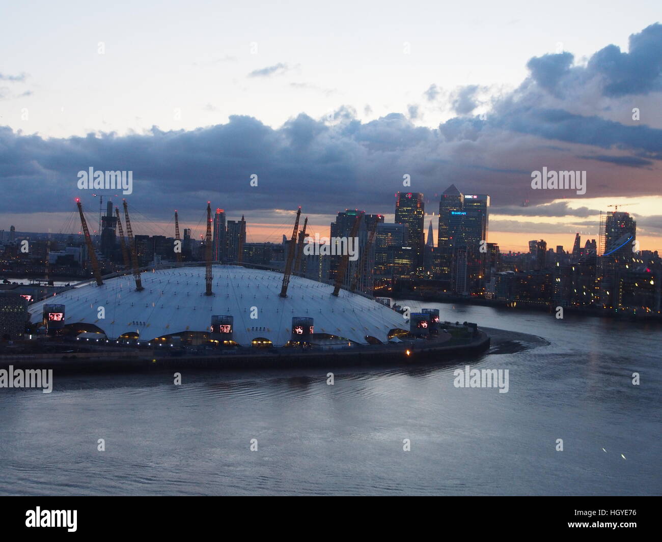Millennium Dome from above Stock Photo - Alamy