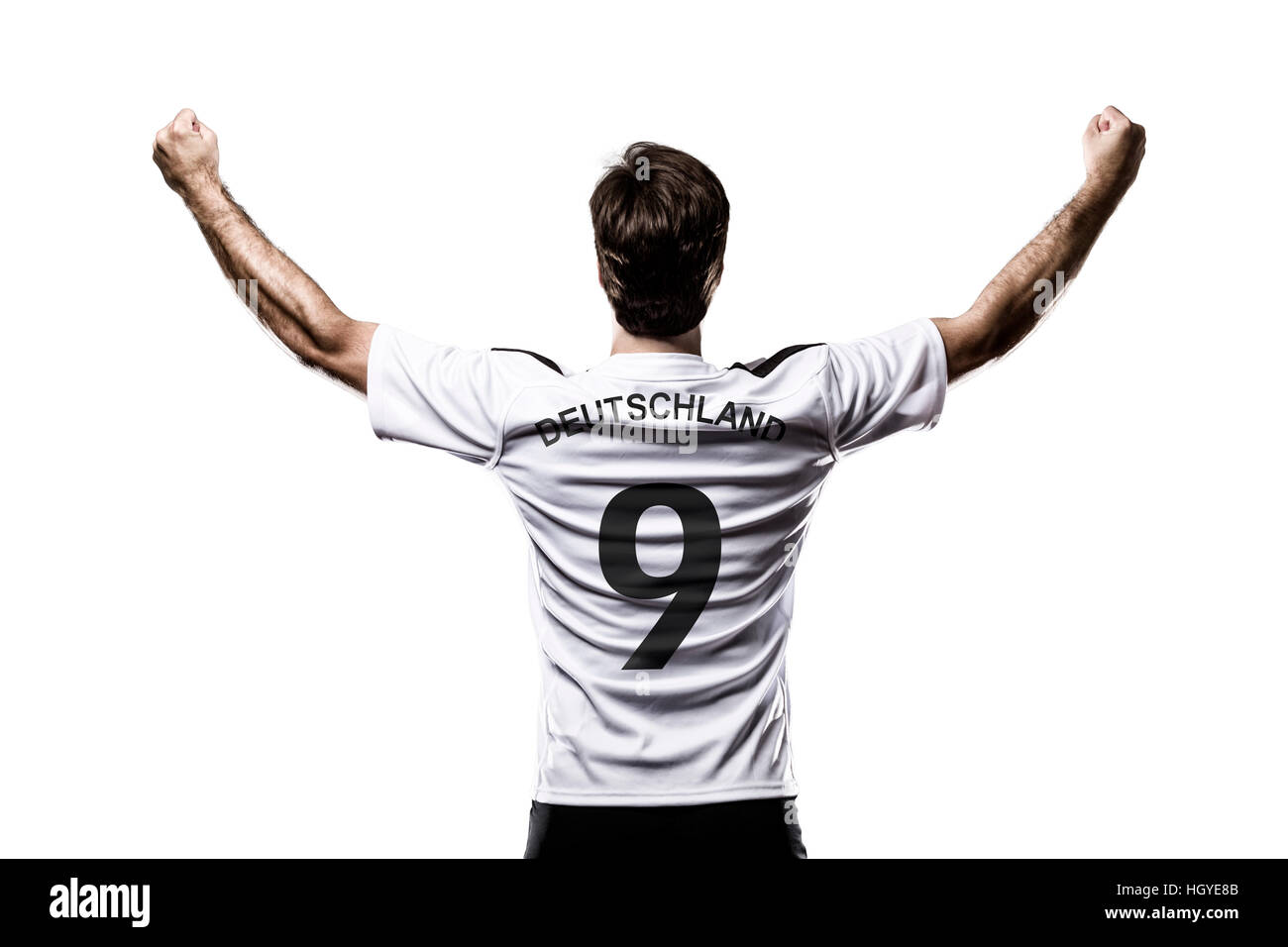 Germany soccer player, celebrating on the white background Stock Photo ...