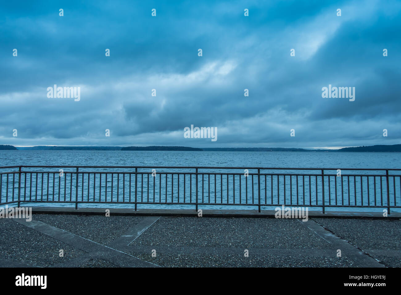 A view of a storm over the Puget Sound. Photo taken from West Seattle ...