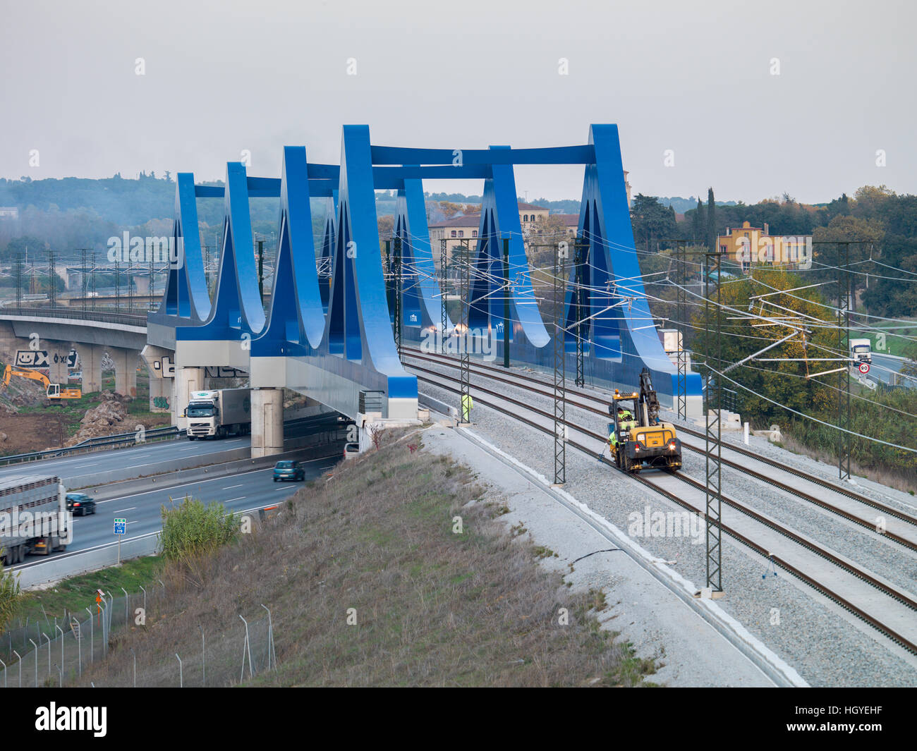 Pantograph rail hi-res stock photography and images - Alamy