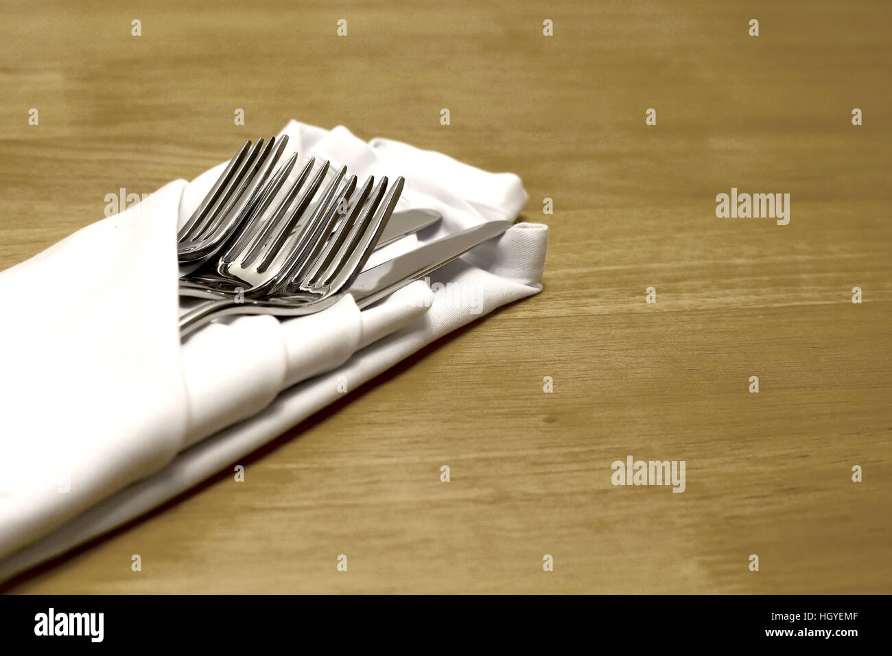 Table napkin knife fork hi-res stock photography and images - Alamy