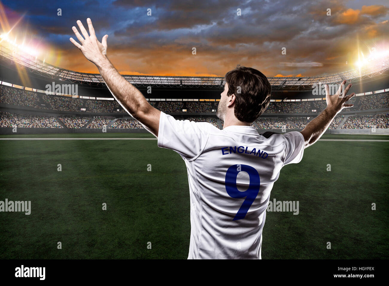 English soccer player, celebrating with the fans Stock Photo - Alamy