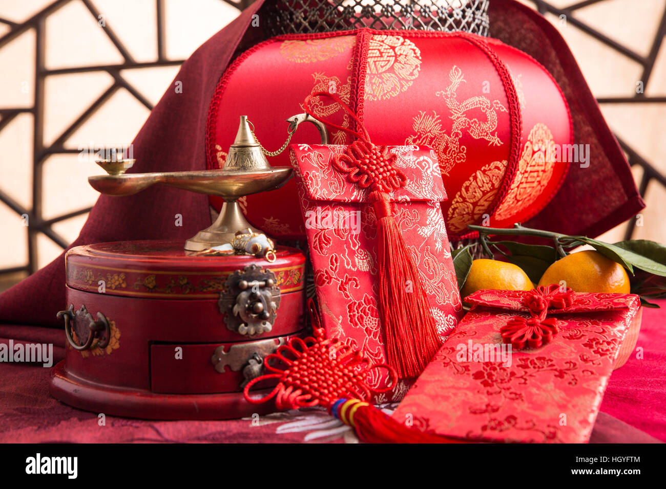 Chinese traditional items for Chinese New Year Stock Photo - Alamy