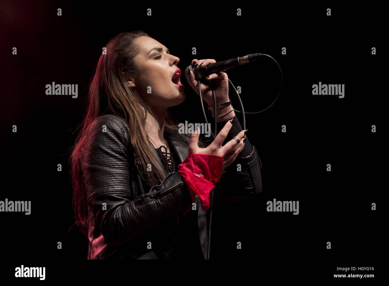 Former X Factor 2016 contestant Sam Lavery performs on stage at the ...