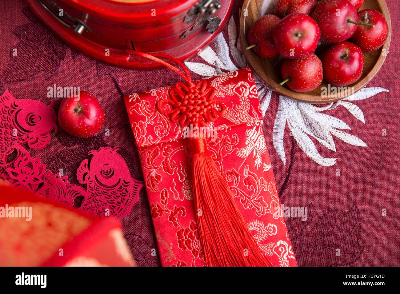 Chinese traditional items for Chinese New Year Stock Photo - Alamy