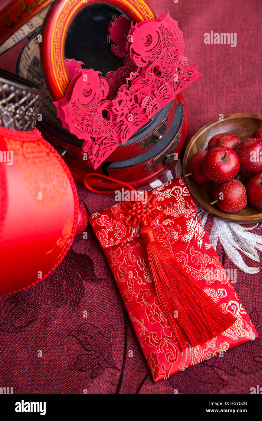 Chinese traditional items for Chinese New Year Stock Photo - Alamy
