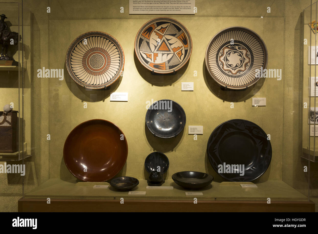 New Mexico, Taos, Millicent Rogers Museum, Native American pottery ...