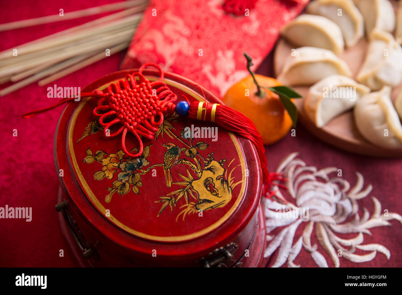 Chinese traditional items for Chinese New Year Stock Photo - Alamy