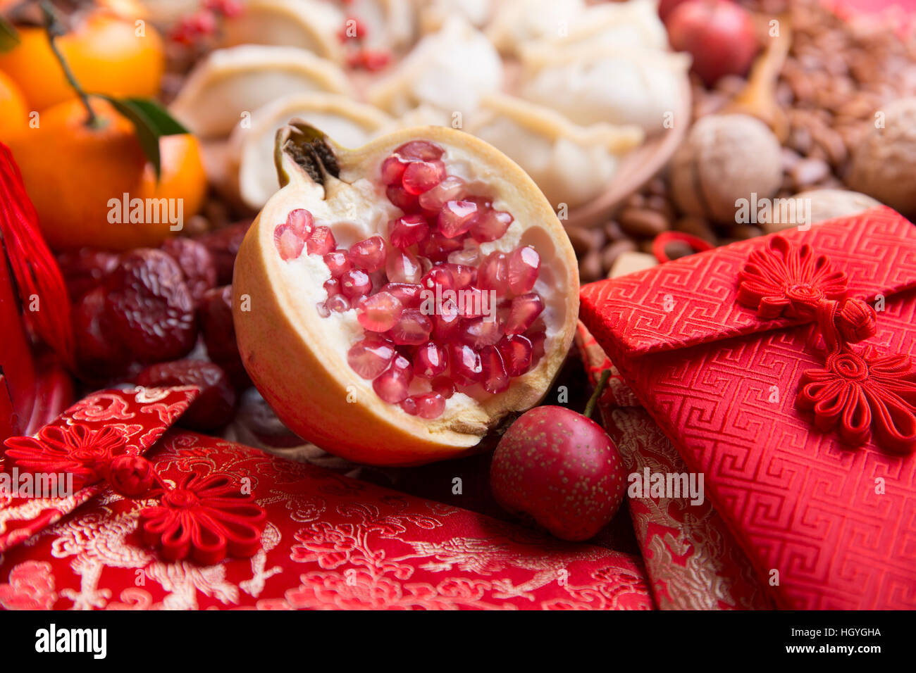 Chinese traditional items for Chinese New Year Stock Photo - Alamy