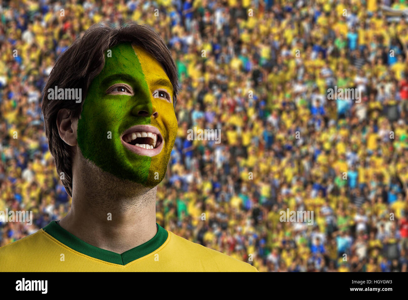 Sport football fans face paint hi-res stock photography and images - Alamy