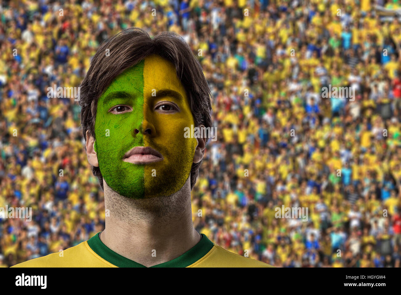 Sport football fans face paint hi-res stock photography and images - Alamy