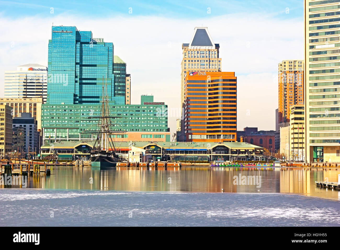 City skyline of Inner Harbor, Baltimore, USA Stock Photo - Alamy