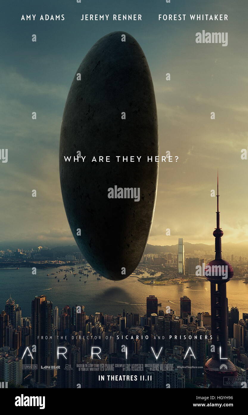 RELEASE DATE: November 11, 2016 TITLE: Arrival STUDIO: Paramount ...