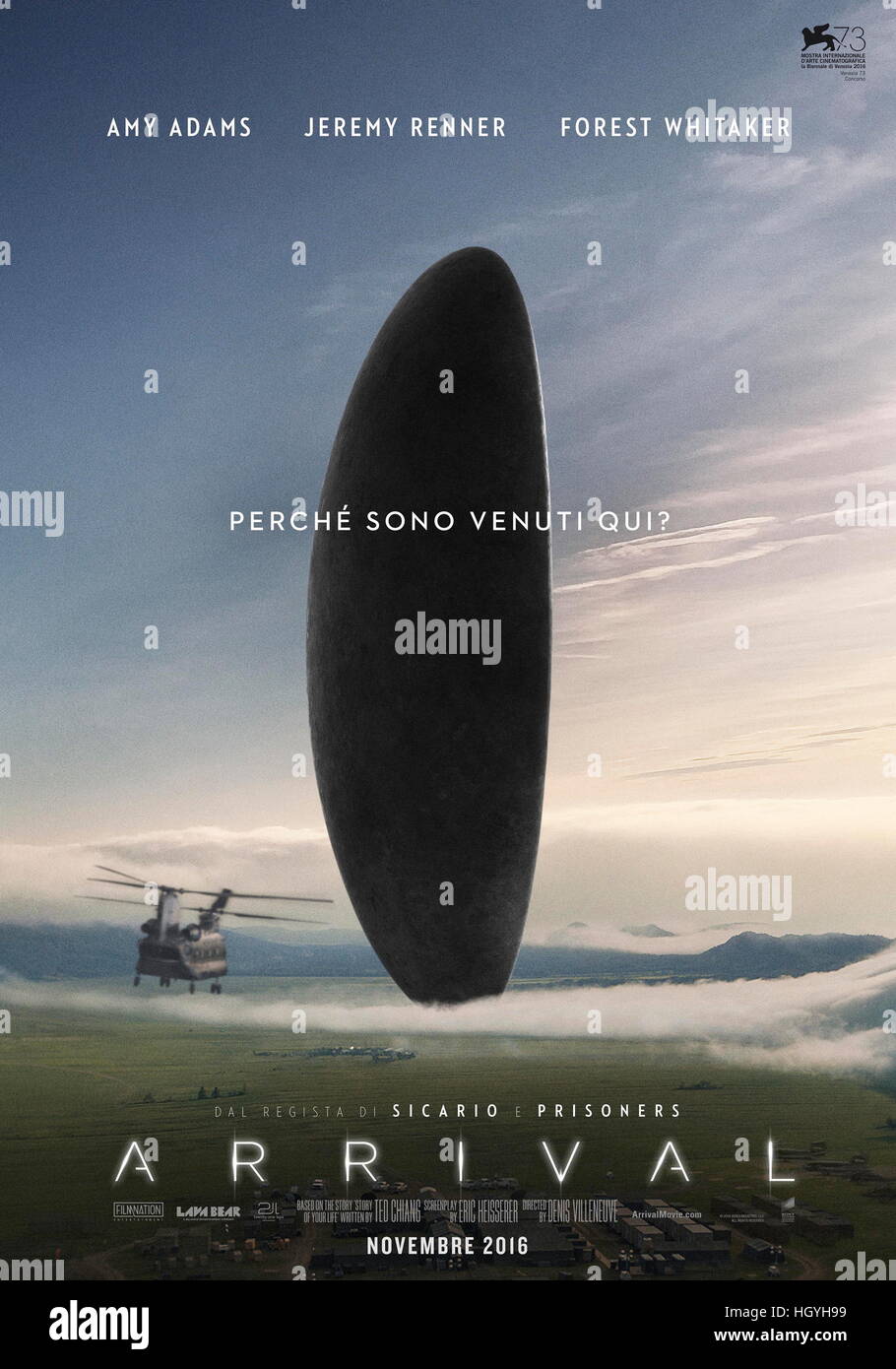 RELEASE DATE: November 11, 2016 TITLE: Arrival STUDIO: Paramount ...