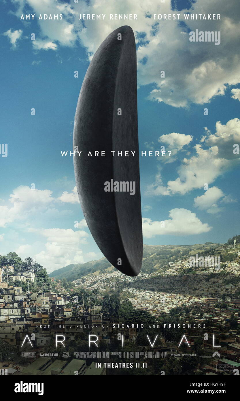 RELEASE DATE: November 11, 2016 TITLE: Arrival STUDIO: Paramount ...