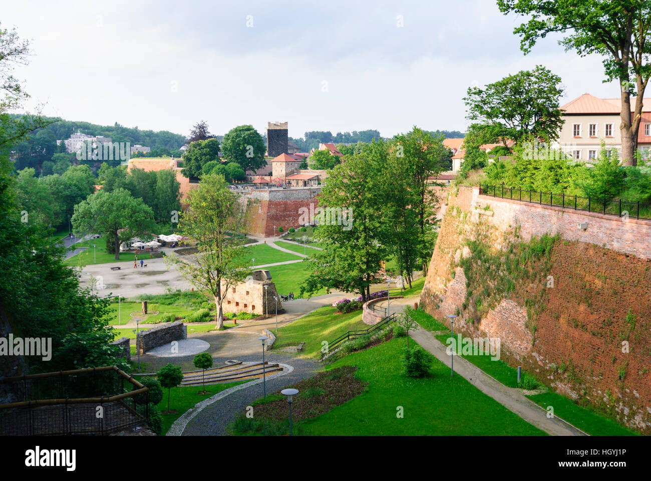 Cheb (Eger): Town wall and castle, , Karlovarsky, Karlsbader Region ...