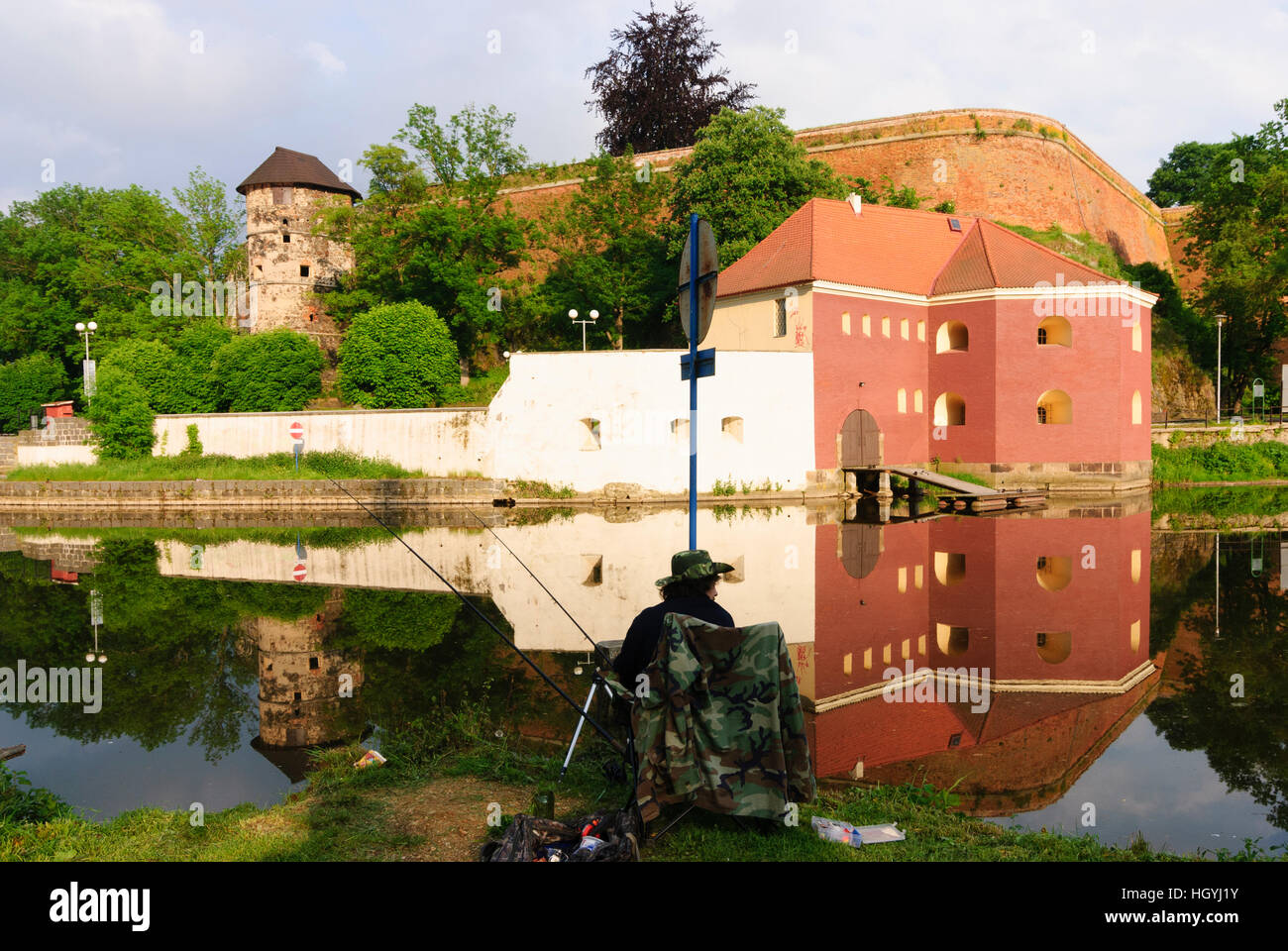 Cheb (Eger): Castle by the river Eger, , Karlovarsky, Karlsbader Region ...
