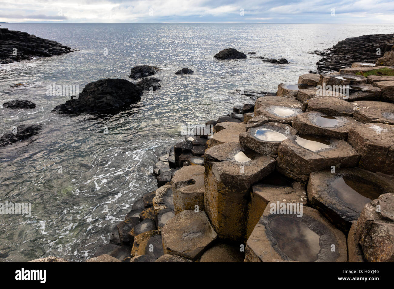 The Giant's Causeway is an area of about 40,000 interlocking basalt ...