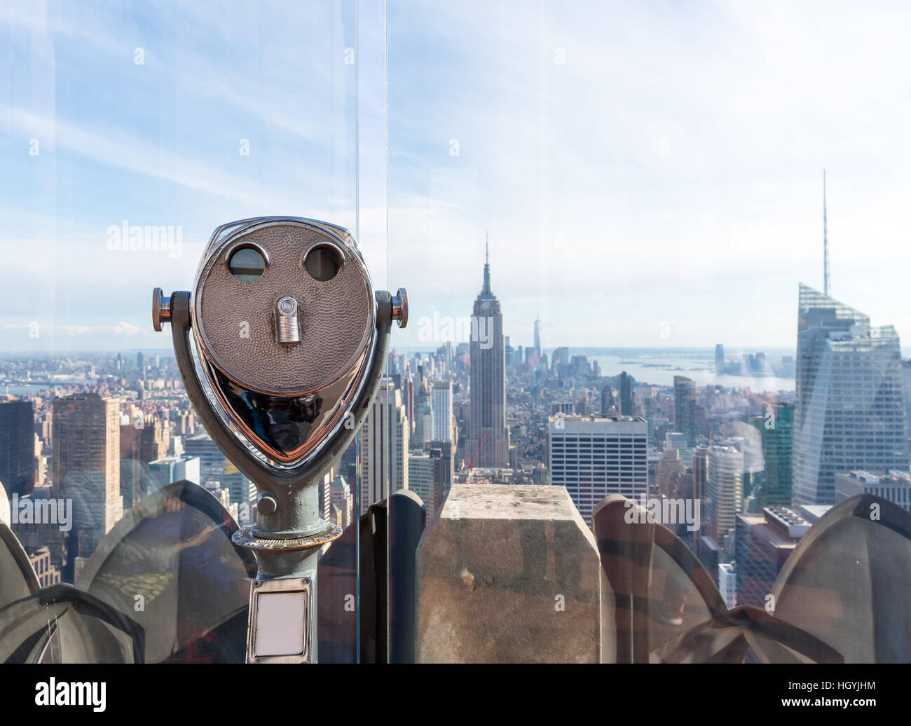 Binocular against observation deck view Stock Photo - Alamy