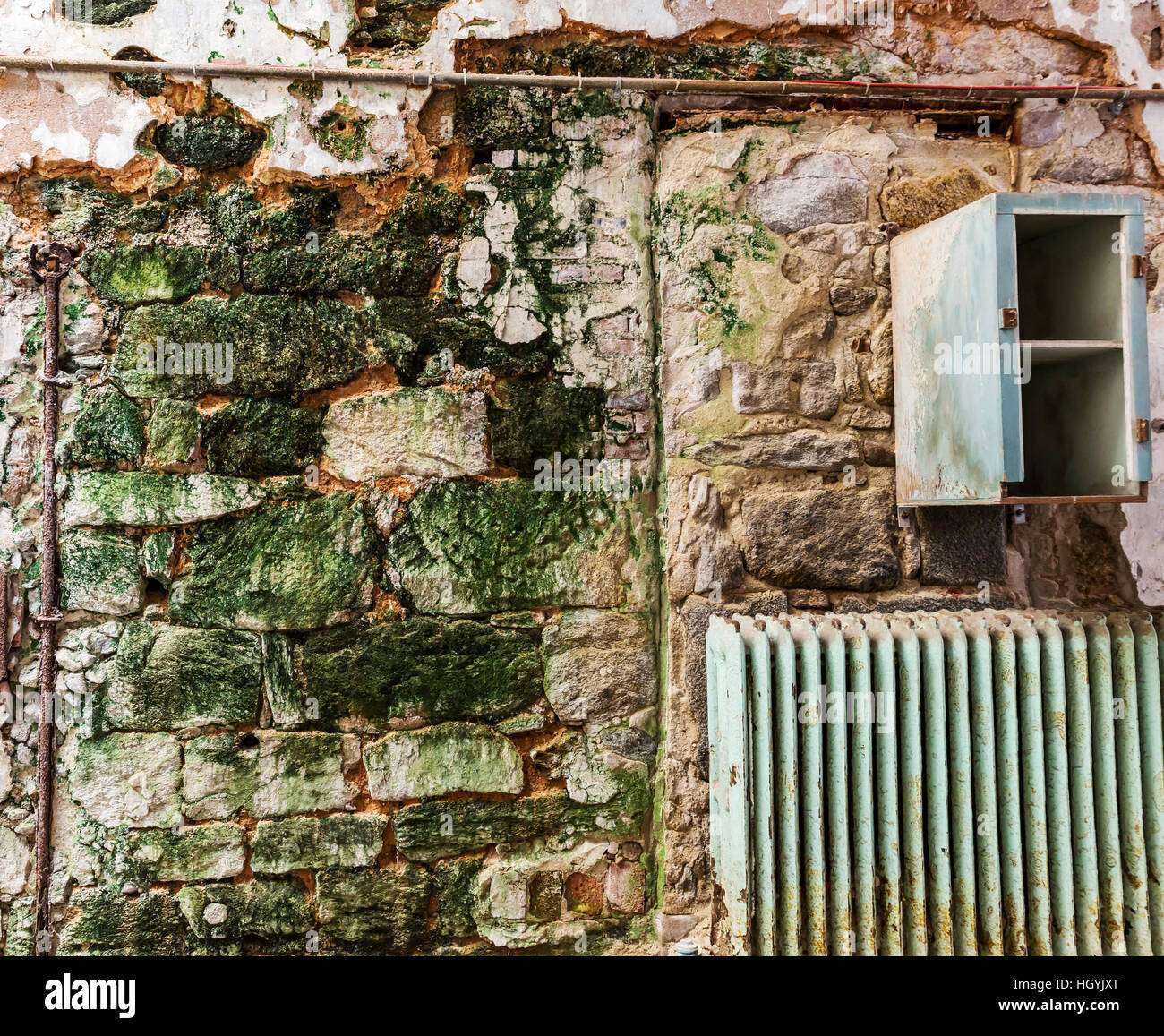 Old prison brick wall Stock Photo - Alamy