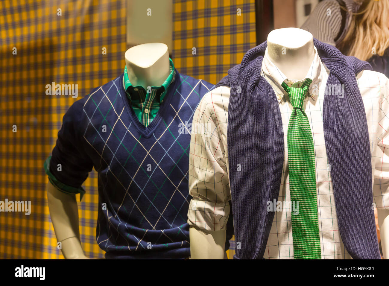 Male mannequins in modern youth clothes Stock Photo - Alamy