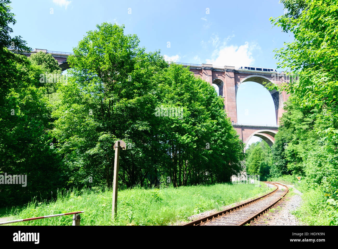 Bridge elstertalbrucke over the valley of the weisse elster hi-res ...
