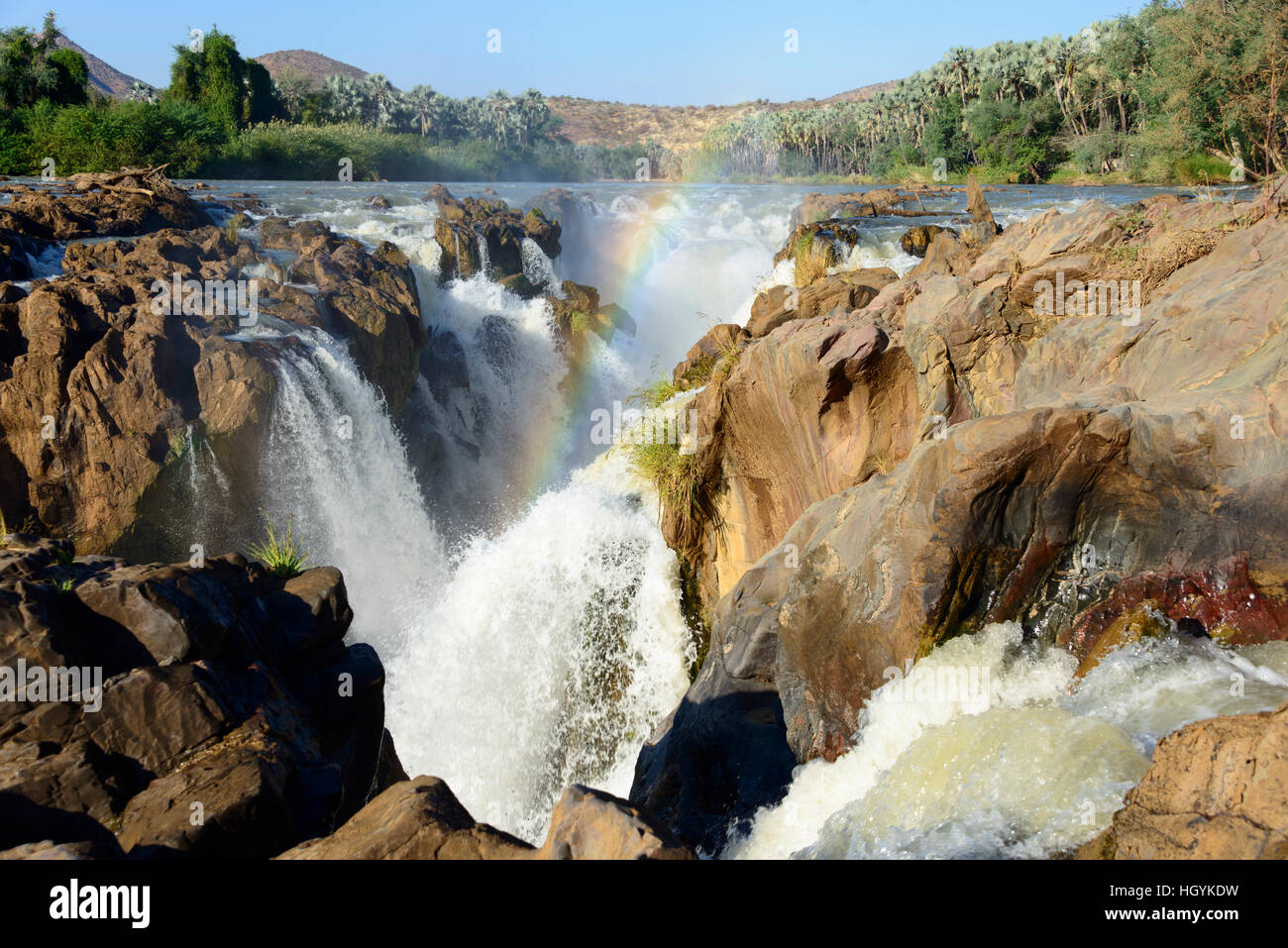 Epupa Falls, Kunene River, Kaokoveld, Namibia, Epupa Falls Stock Photo ...