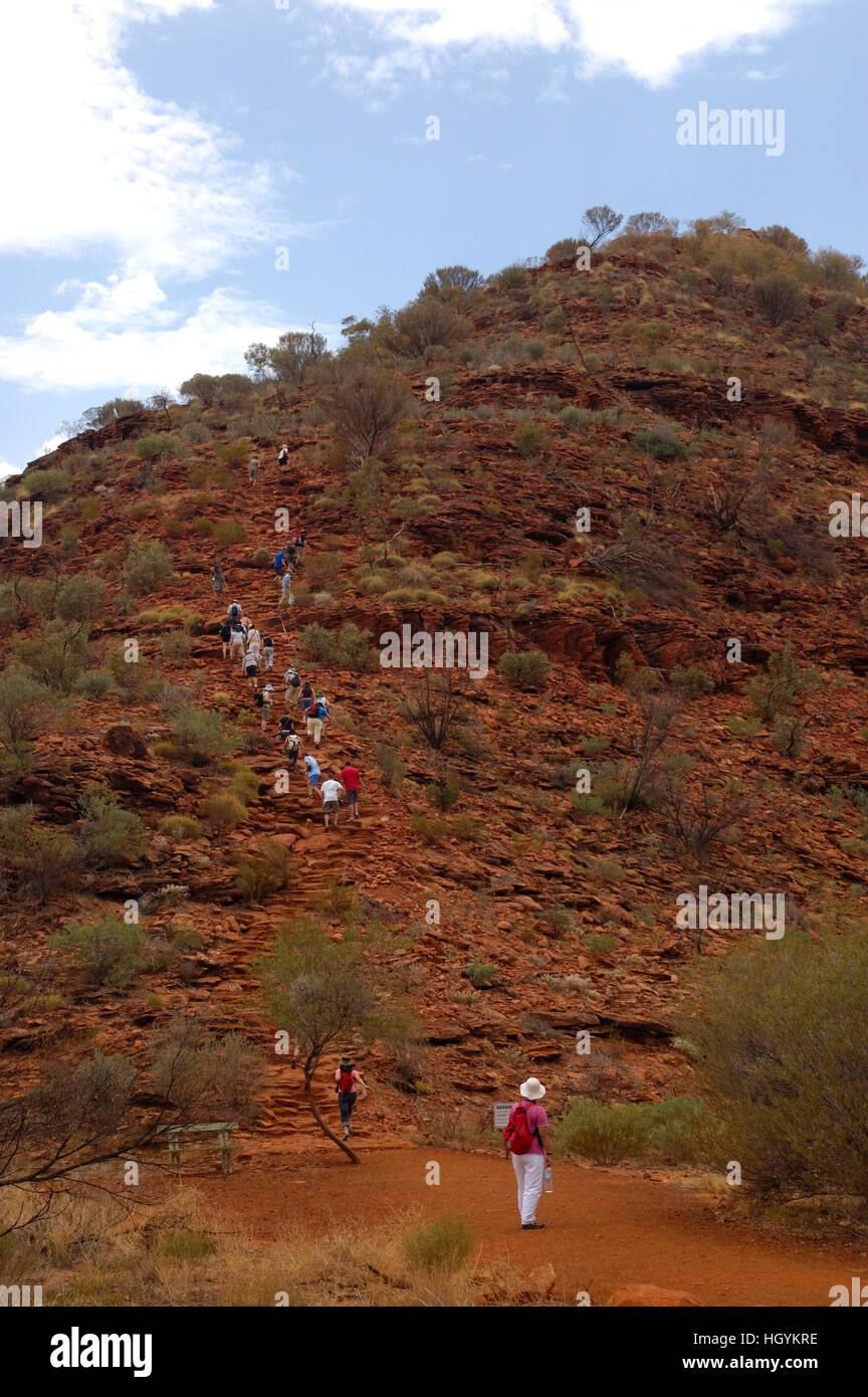 An infamous steep climb at the beginning of the Canyon Rim Walk, Kings ...
