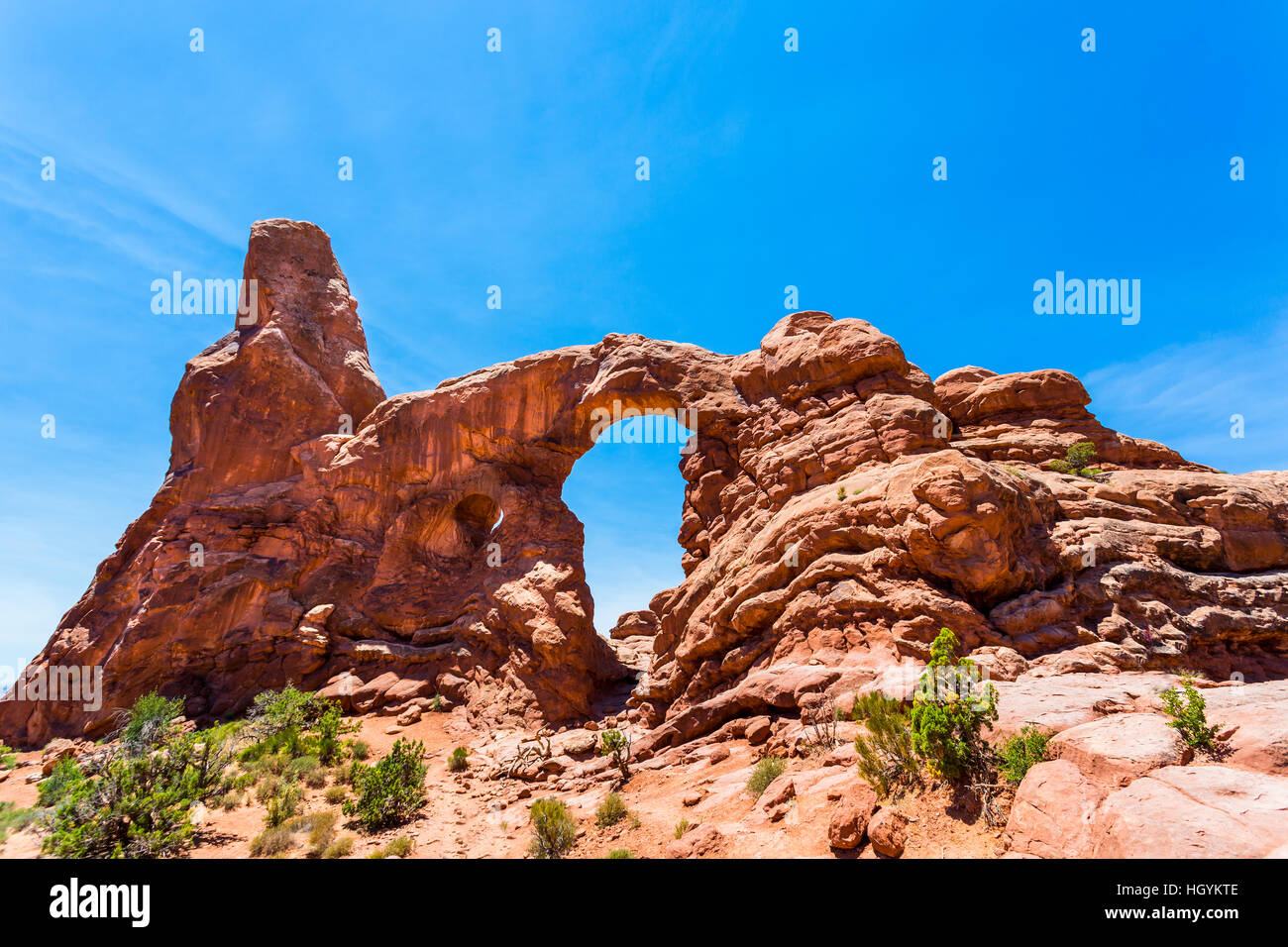 Landscape Arch in Arches National Park Stock Photo - Alamy