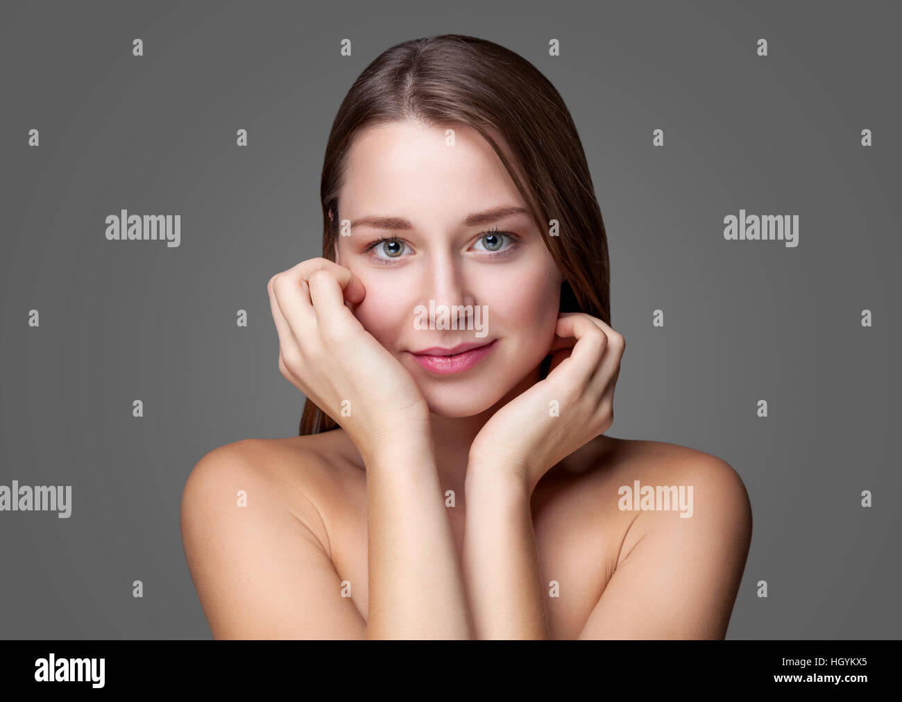 Beautiful female face great complexion hi-res stock photography and ...