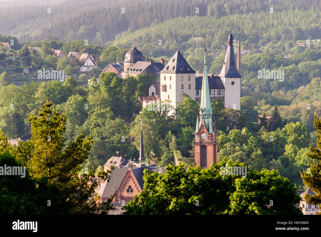 City of mylau with the castle hi-res stock photography and images - Alamy