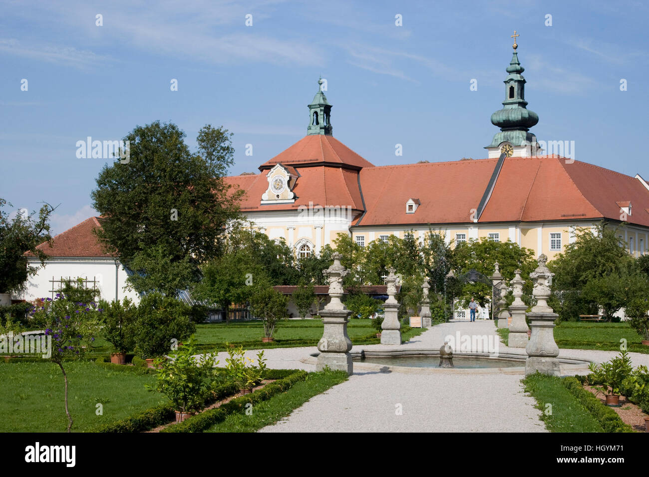 Garden in Convent Seitenstetten, Austria, Lower Austria, Mostviertel ...