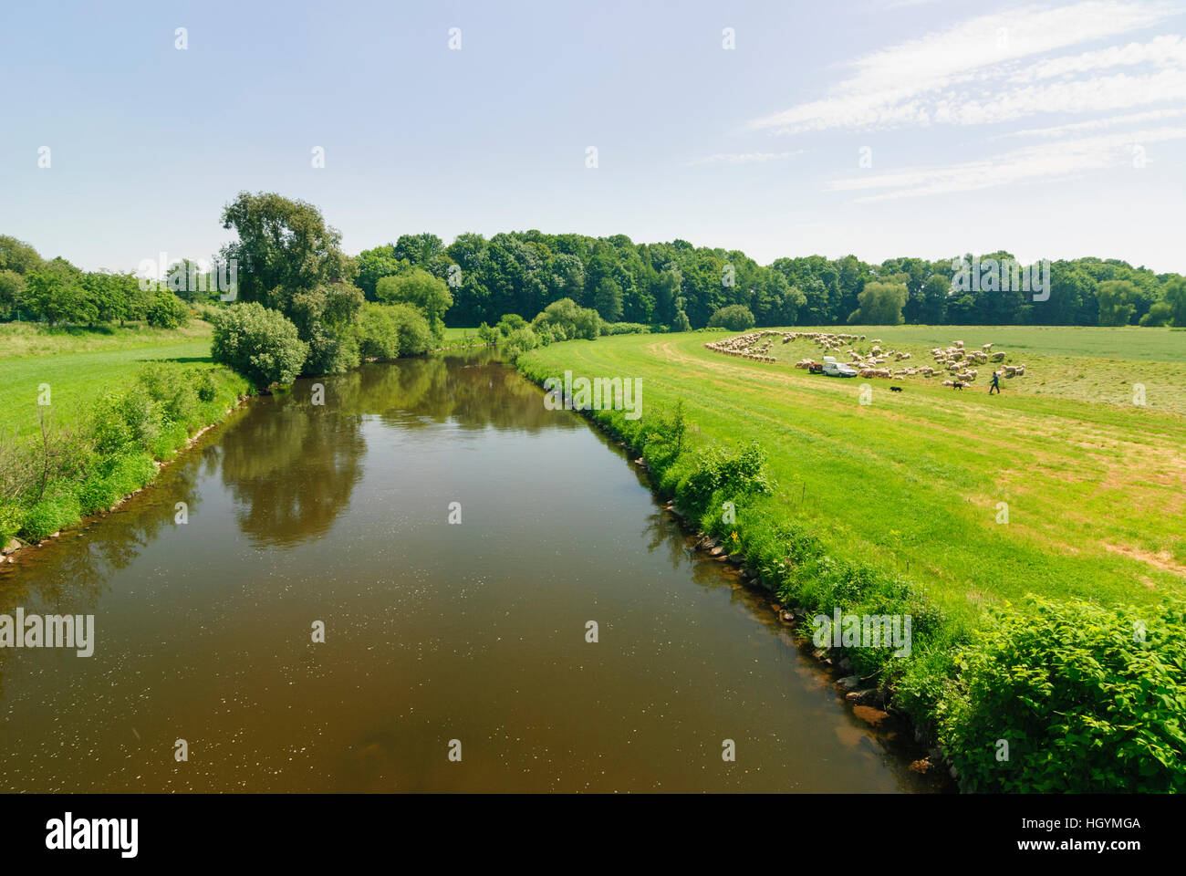 Glauchau: valley of Zwickauer Mulde, , Sachsen, Saxony, Germany Stock ...