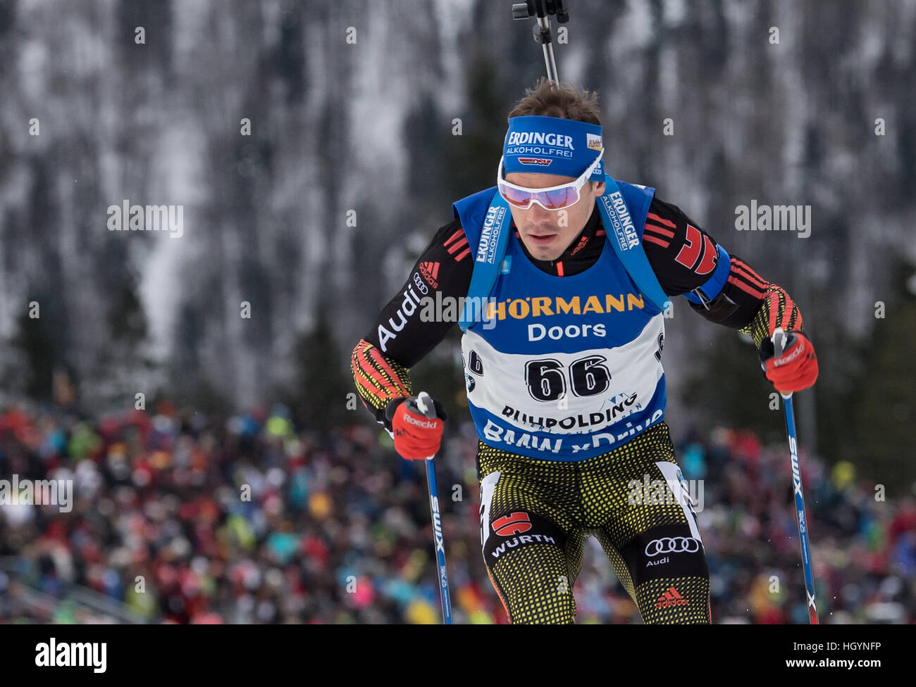 Ruhpolding, Germany. 13th Jan, 2017. German biathlete Simon Schempp in ...