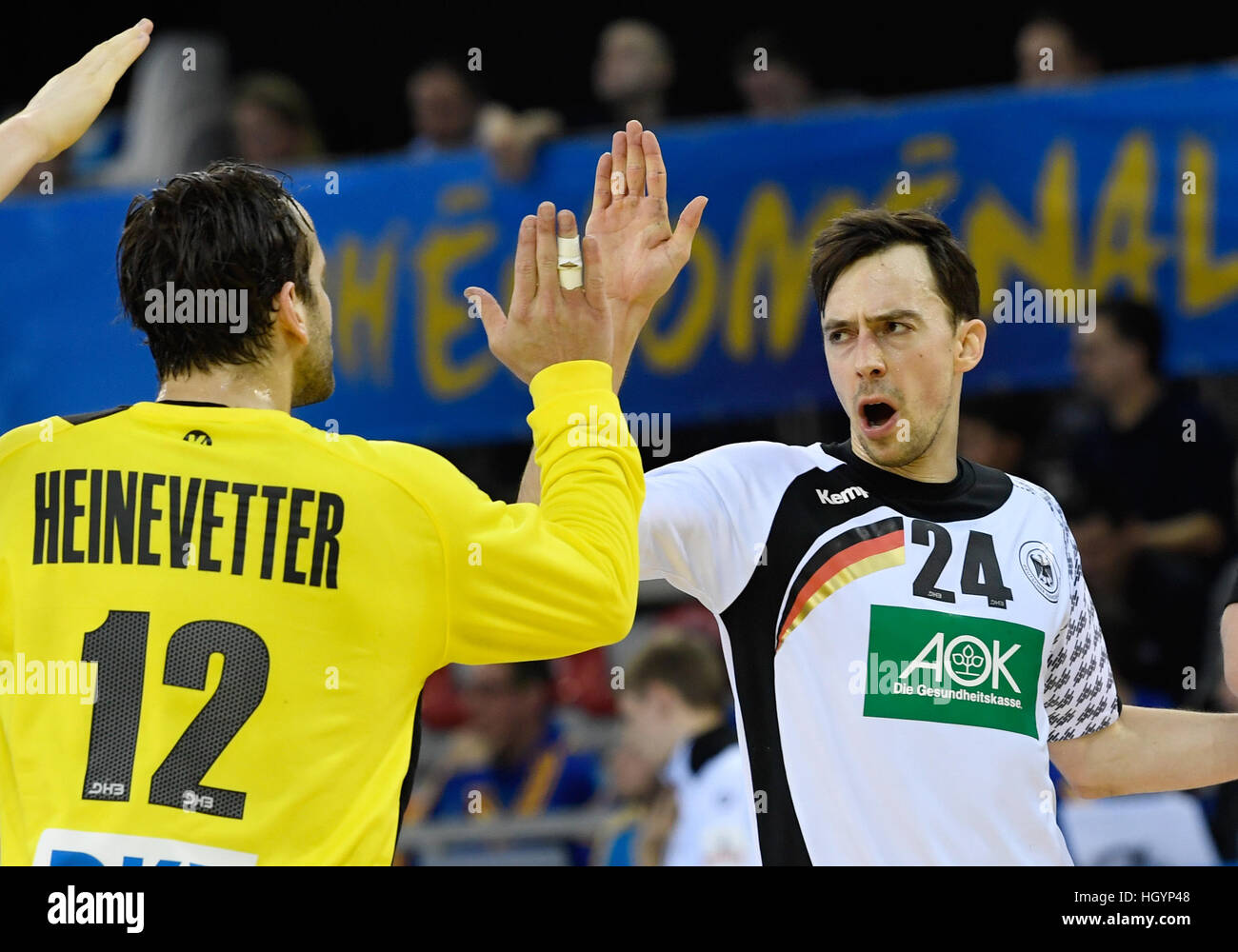 Germany's Patrick Groetzki celebrates with goalkeeper Silvio ...