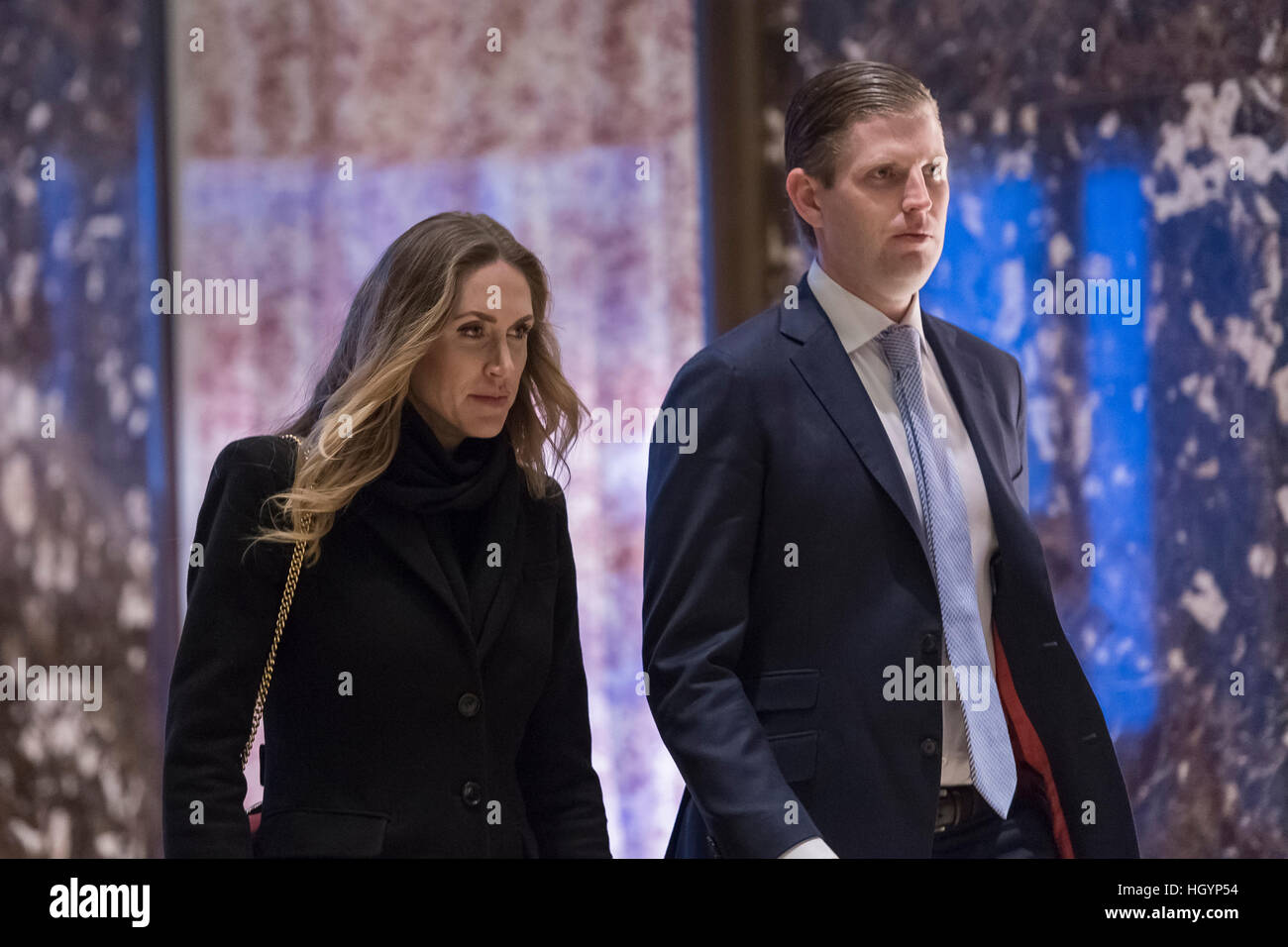 New York, Us. 13th Jan, 2017. Eric Trump (R) and his wife Lara Trump (L ...