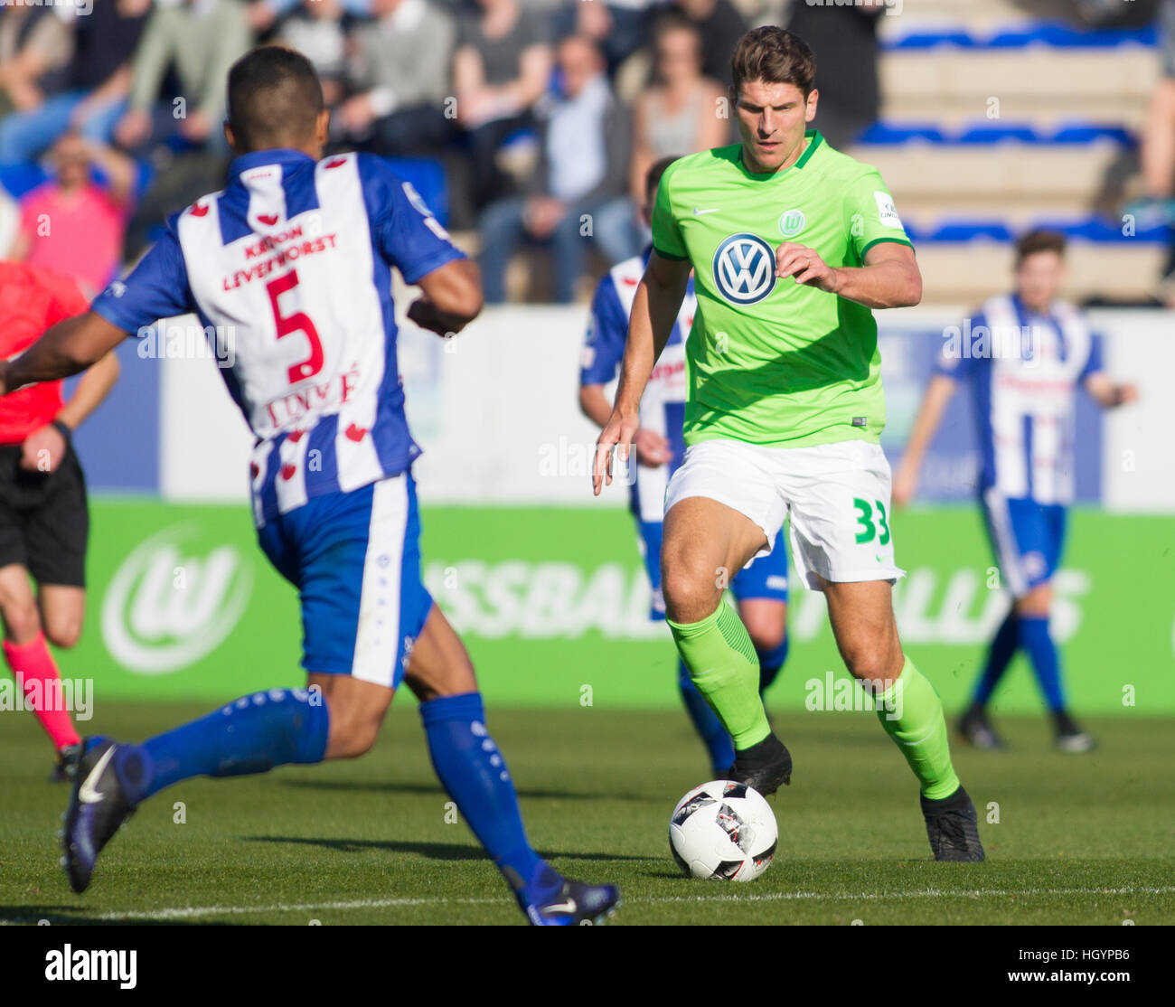Murcia, Spain. 07th Jan, 2017. Wolfsburg's Mario Gomez on the ball ...