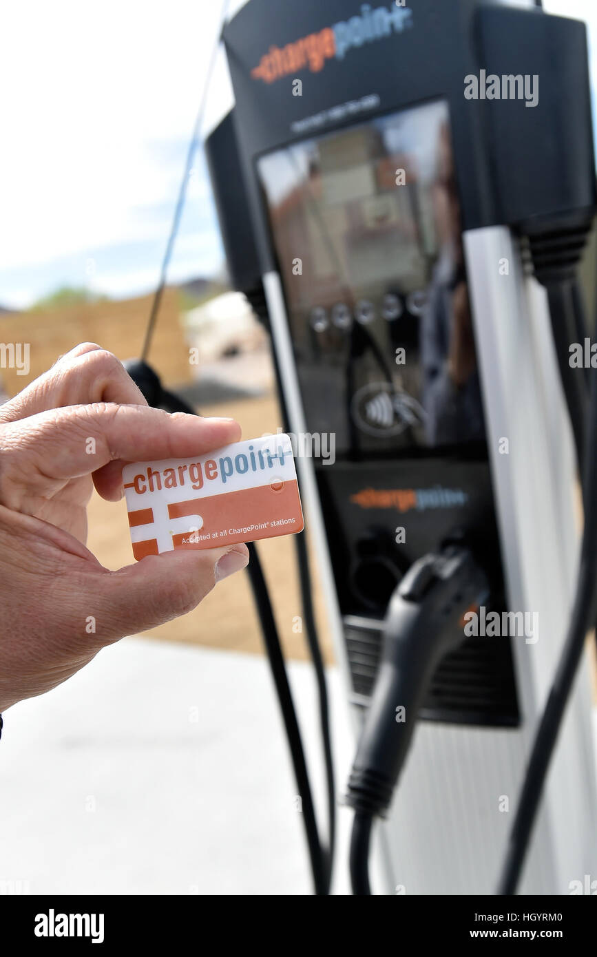 Beatty, Nevada, USA. 1st Mar, 2016. An electric vehicle charger is seen ...