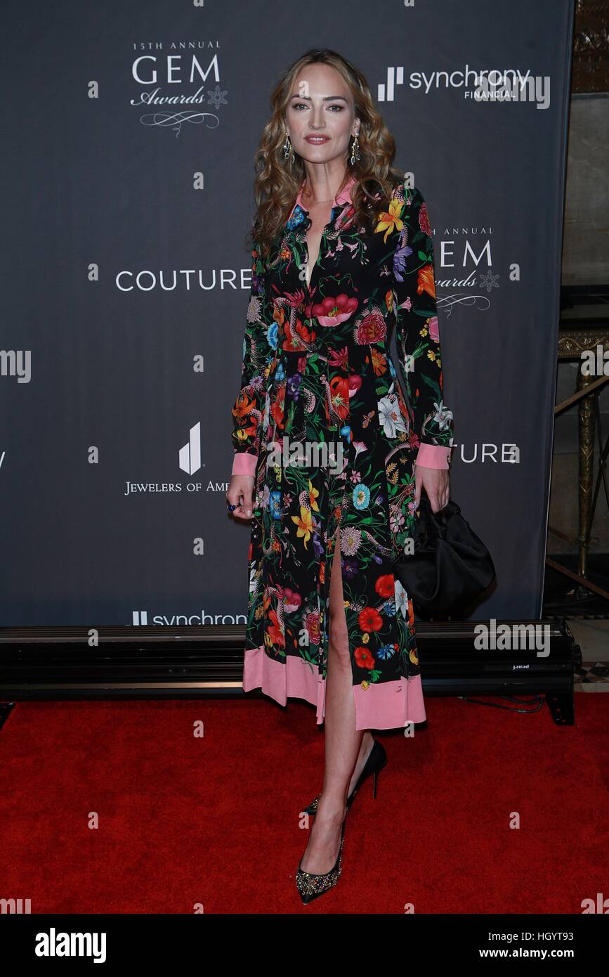 New York, USA. 13th Jan, 2017. Grace Fuller at the 15th Annual GEM ...