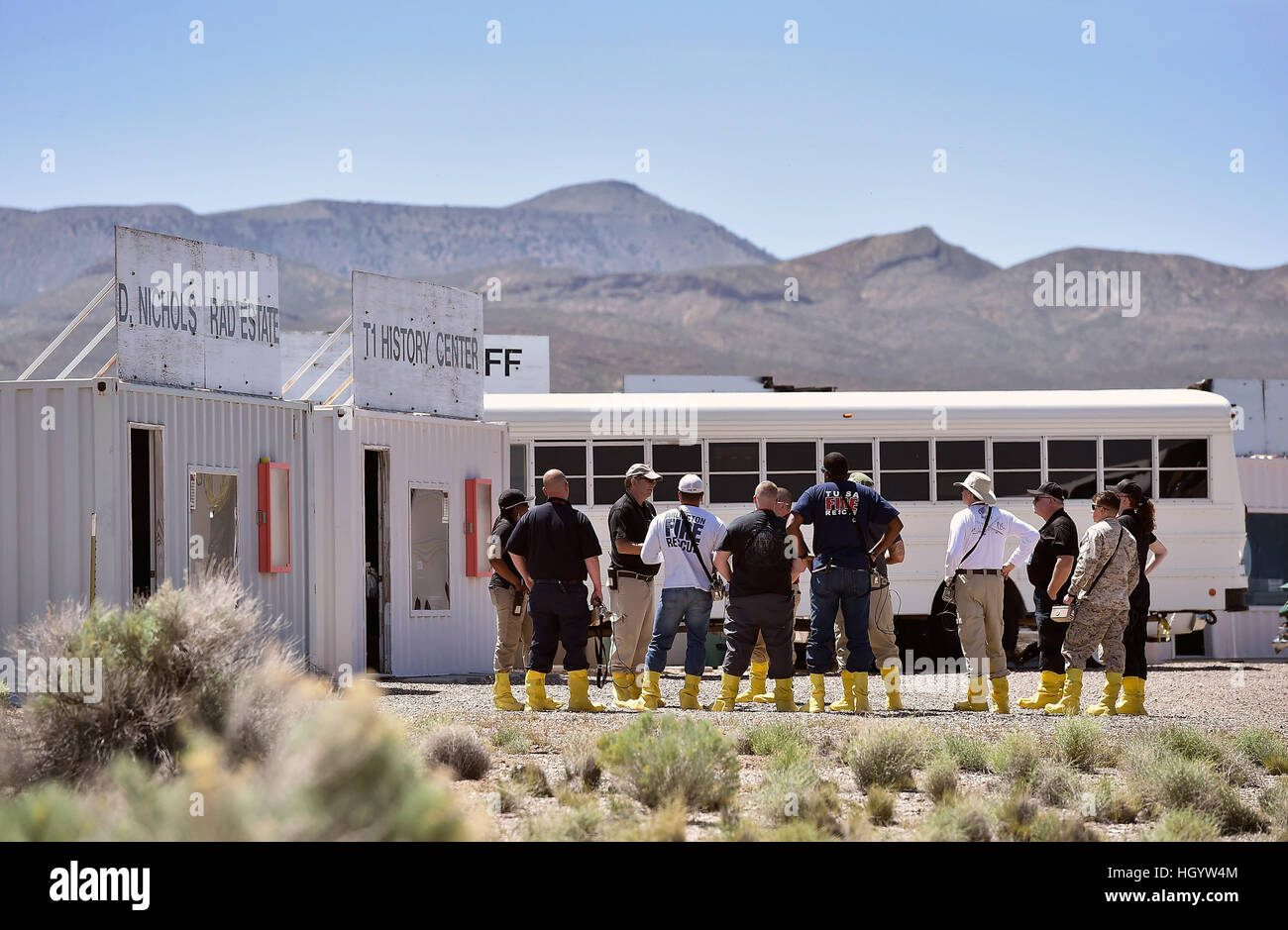 Mercury, Nevada, USA. 20th Apr, 2016. Students participate at the ...